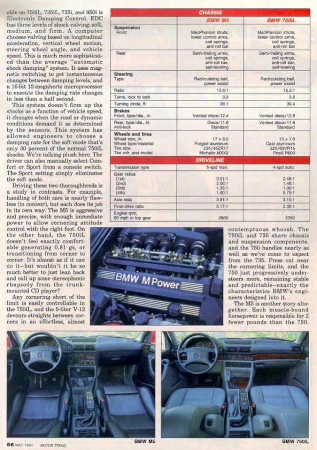 Motor Trend: E34 M5 vs E32 750il - ShiftBMW